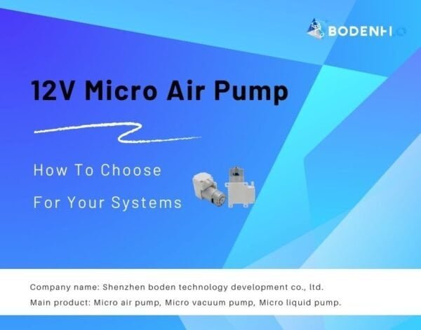 How Do You Choose the Right 12v Micro Air Pump for Your System?